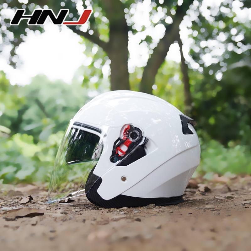 HNJ A4-006 helmet for motorcycle Half Face dual visor for woman ...