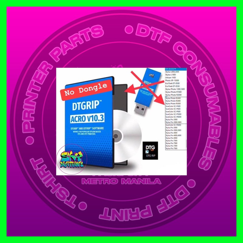 DTF Acrorip Ver.10 No Need to Use USB Dongle (Message us before check ...