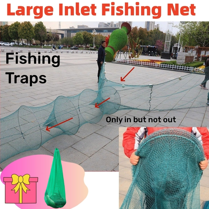 Oversized Inlet Fishing Net Imported Fish Shrimp Net Cage Fishing Net ...