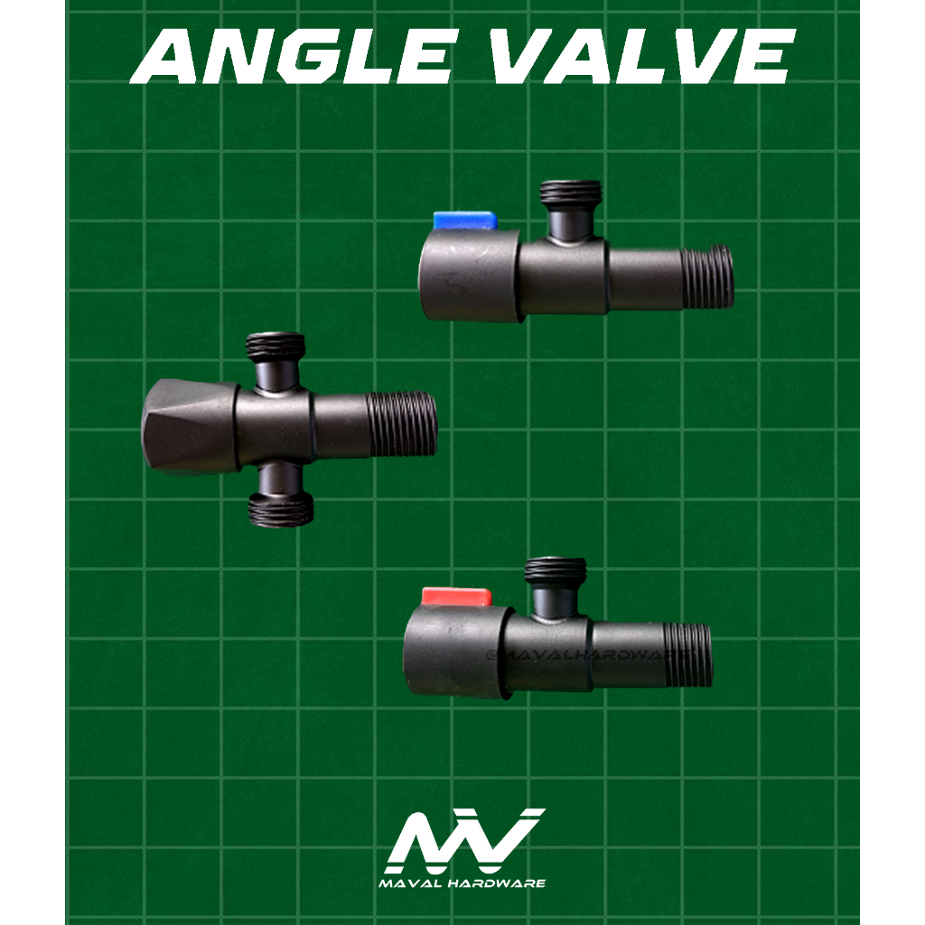 1/2" Black Color Water Angle Valve; Single and Two way; Hot and Cold ...
