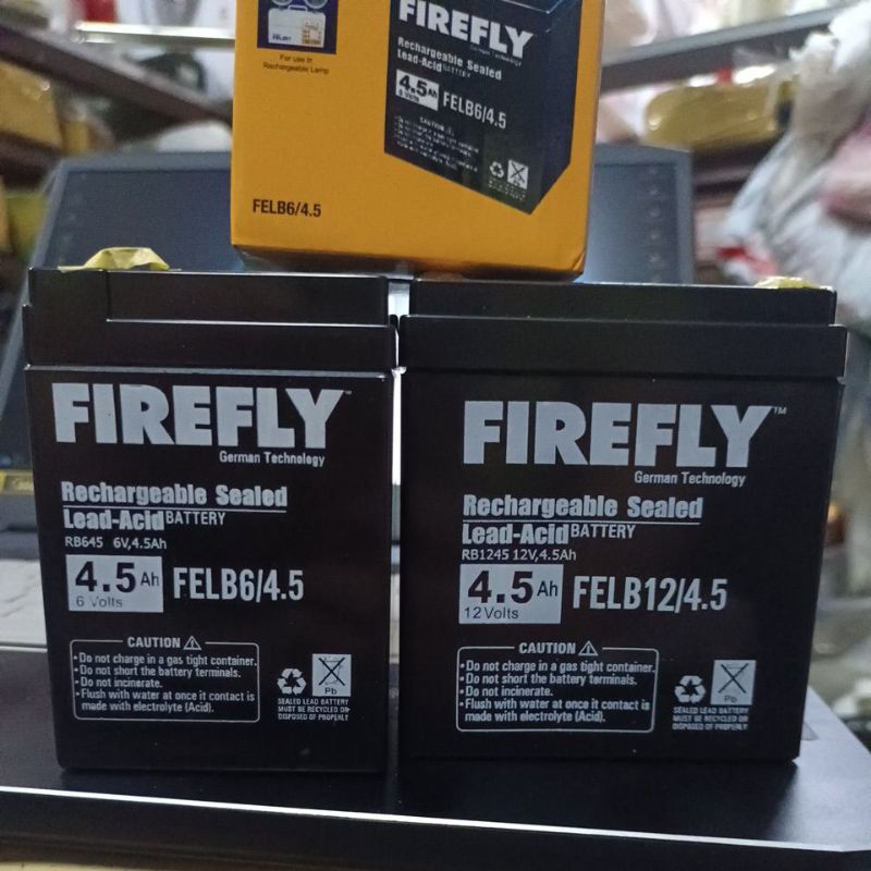 firefly 6v/4.5A and 12v/4.5A rechargeble battery available! | Shopee ...