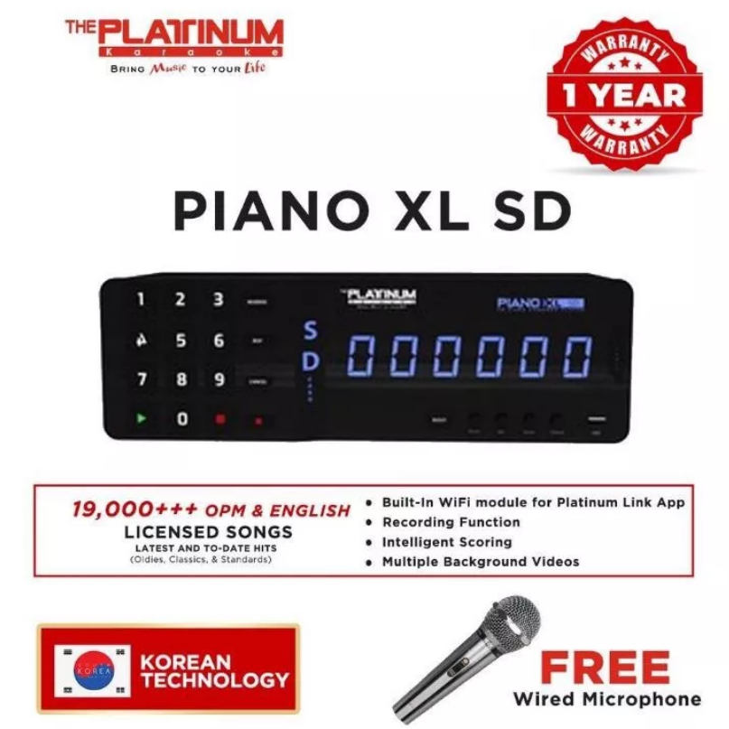 The Platinum Karaoke Piano XL SD Player with 21,000++ Songs and Free ...