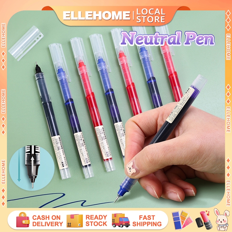 Straight Liquid Ball-Point Pen 0.5MM Large-Capacity Carbon Quick-Drying ...