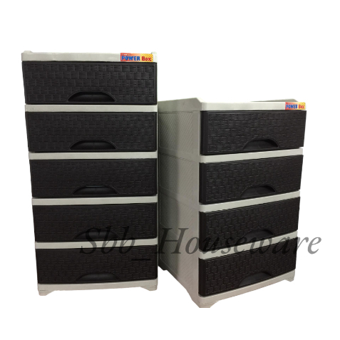 DRAWER 5 LAYER & 4 LAYER UNILUCKY POWER BOX RATTAN/BOX/DRAWER | Shopee ...