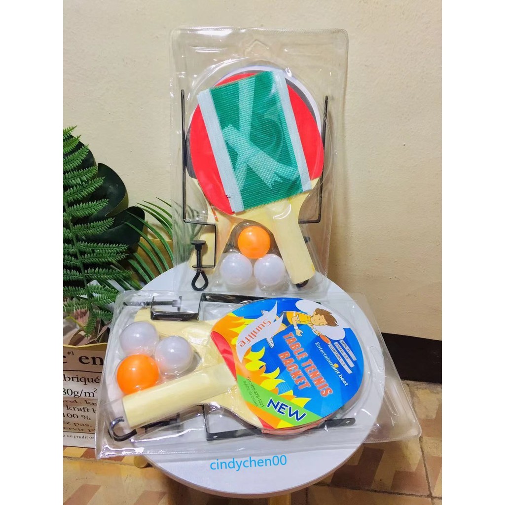 ShunXing888 Table tennis racket with 3 balls and net set ping pong ...
