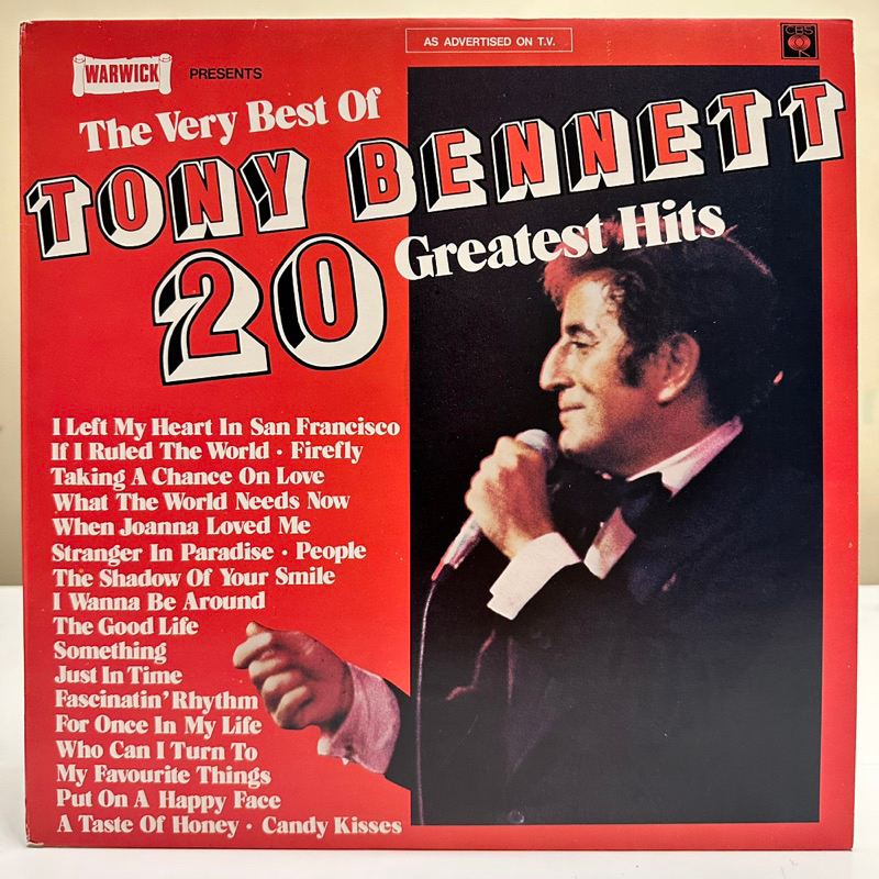 Tony Bennett – The Very Best Of Tony Bennett 20 Greatest Hits (LP Vinyl ...