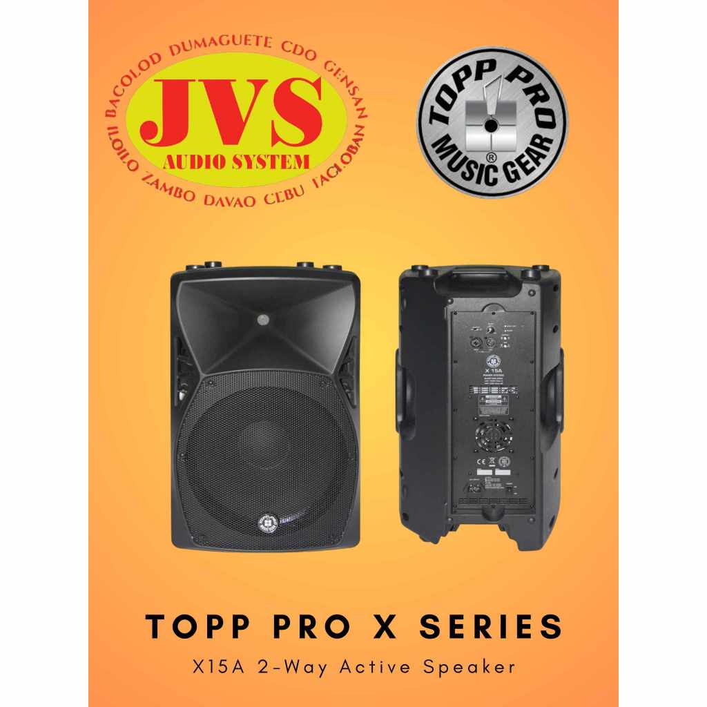 TOPP PRO X15A 2-WAY 15 inch ACTIVE VENTED SPEAKER 800watts peak | Shopee Philippines