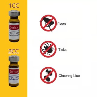 Detick and Detick Plus 1cc & 2cc with Free Syringe Anti Tick and Flea ...