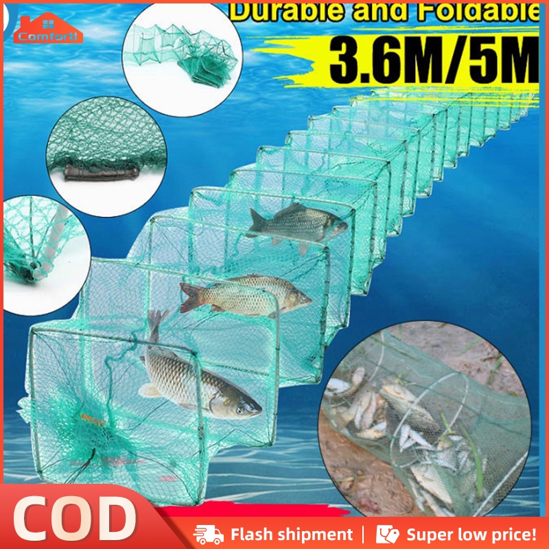 5m Shrimp Cage Fishing Net Lobster Fish Breeding Net Folding Fishnet 17 ...