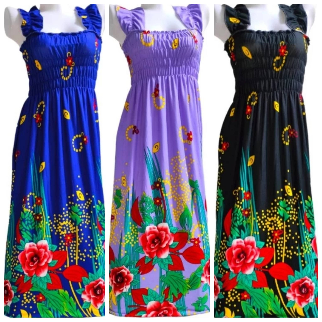TRENDY LONG Raffle/ SMOCKED LONG dress/ SUMMER DRESS /maternity dress ...