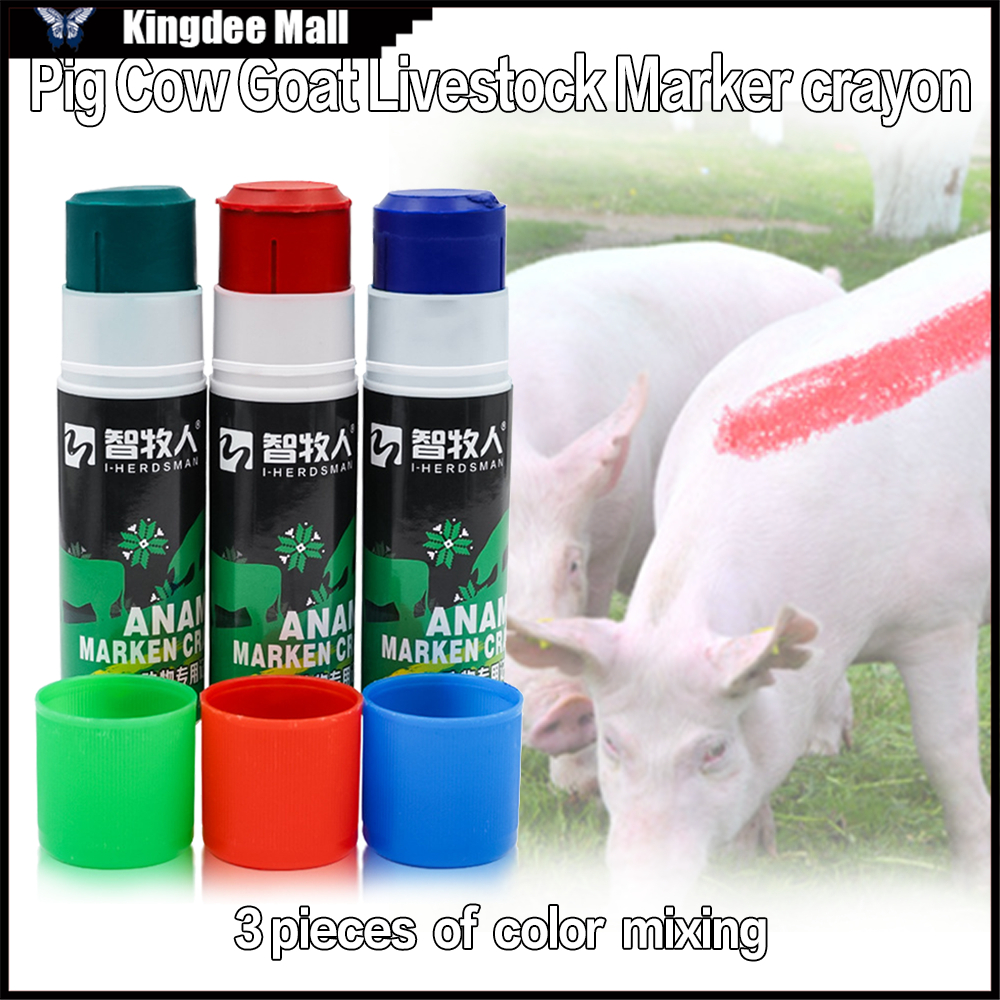 3Pcs Mixed Color Livestock Marker Crayon Pig Marker Crayon For Pig Cow ...