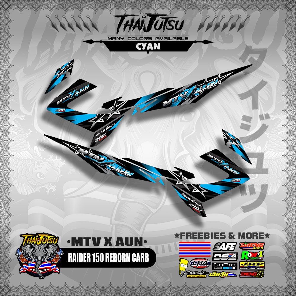 RAIDER 150 REBORN CARB DECALS ( MTV X AUN )【ThaijutsuStickers】 | Shopee Philippines