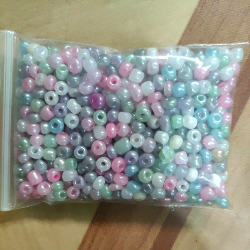 60 GRAMS 4MM SEED BEADS/GLASS BEADS | Shopee Philippines