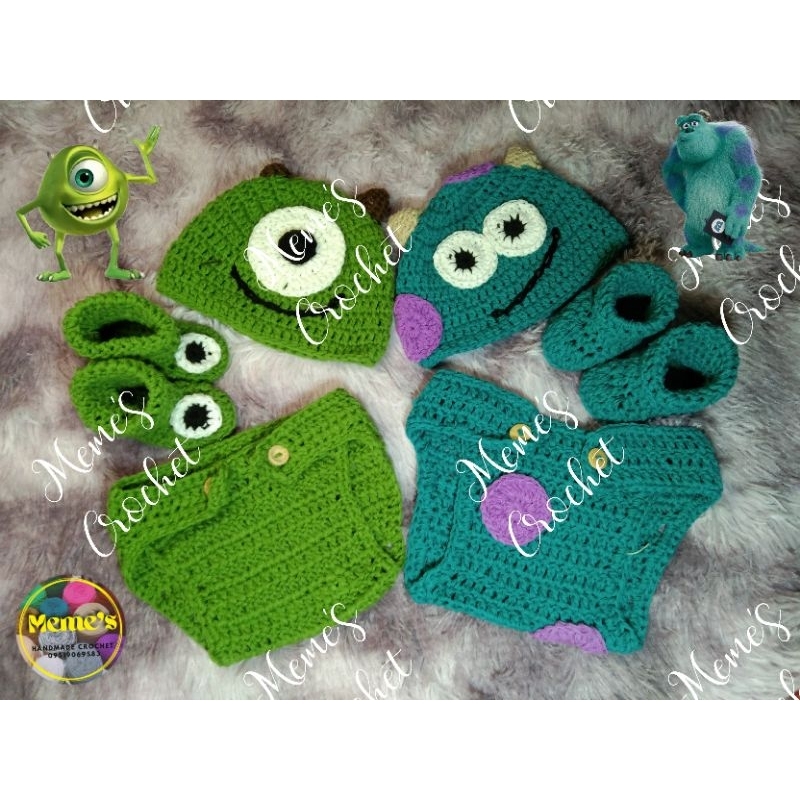 MEME'S CROCHET | MONSTER UNIVERSITY COSTUMES MIKE WAZOWSKI JAMES ...