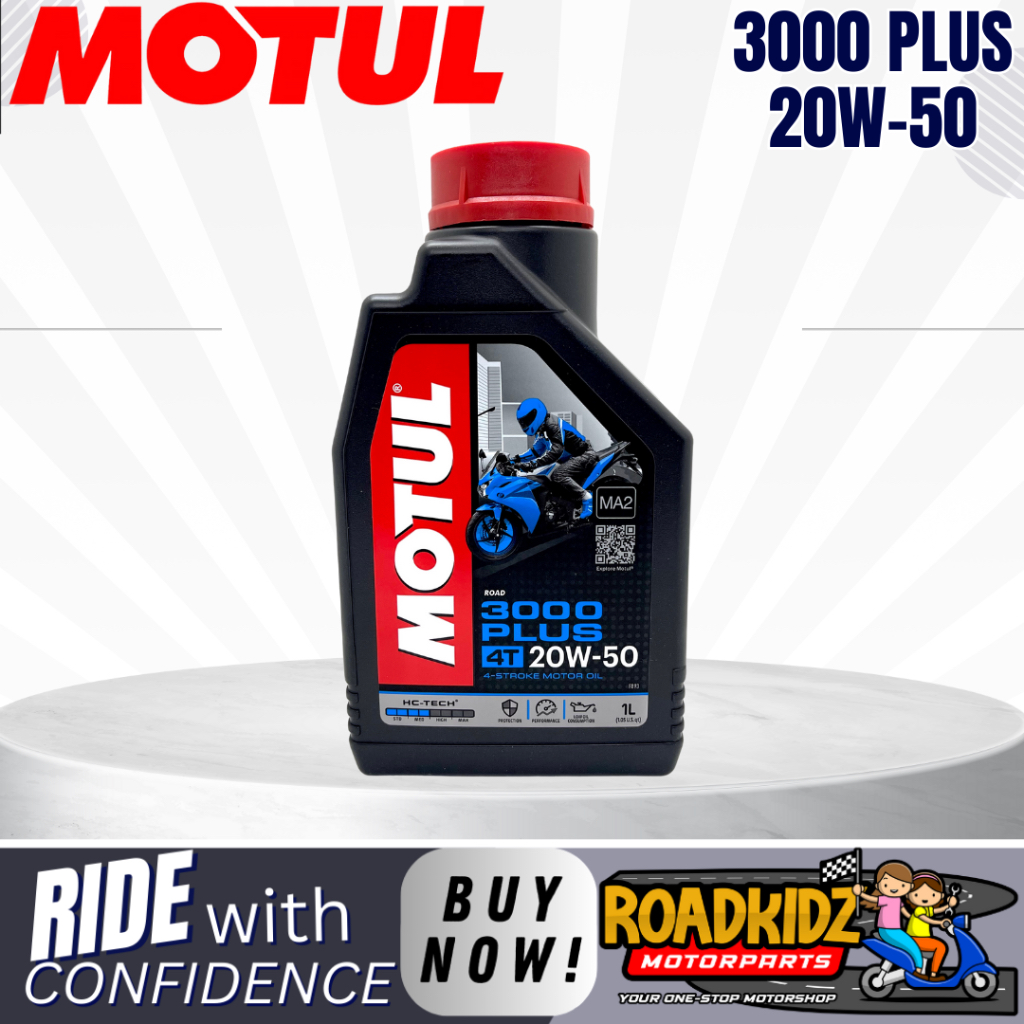 MOTUL 3000 PLUS 4T 20W-50 1L ENGINE OIL | Shopee Philippines