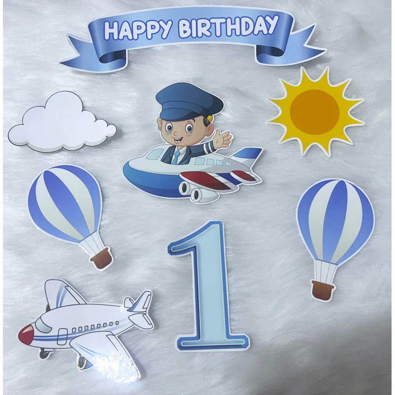 PILOT CAKE TOPPER(laminated) | Shopee Philippines