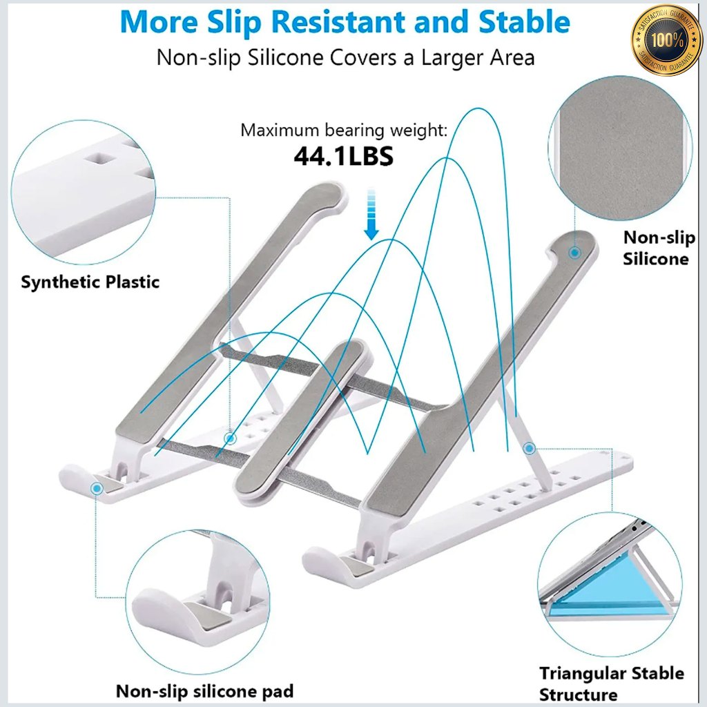 Plastic adjustable laptop stand foldable portable laptop MacBook ...