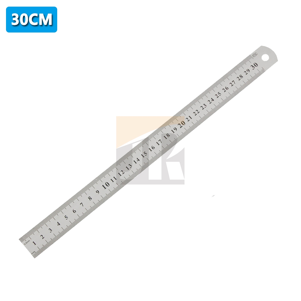 10 To 50CM Stainless Steel Metal Ruler Drawing Measurement Stationery ...