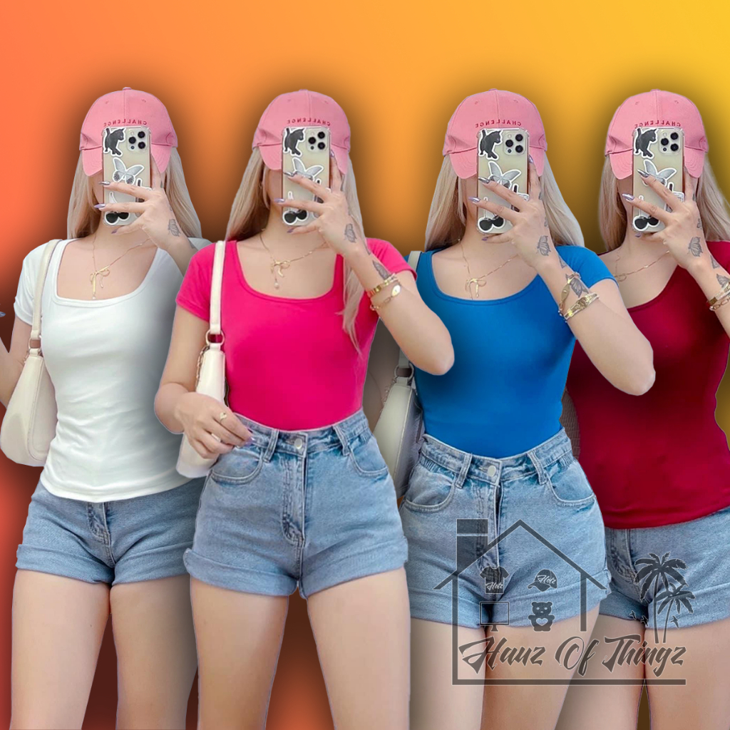 HOTZ Clara Body Hugging Double Lining Square Neck Full Length Top XS ...