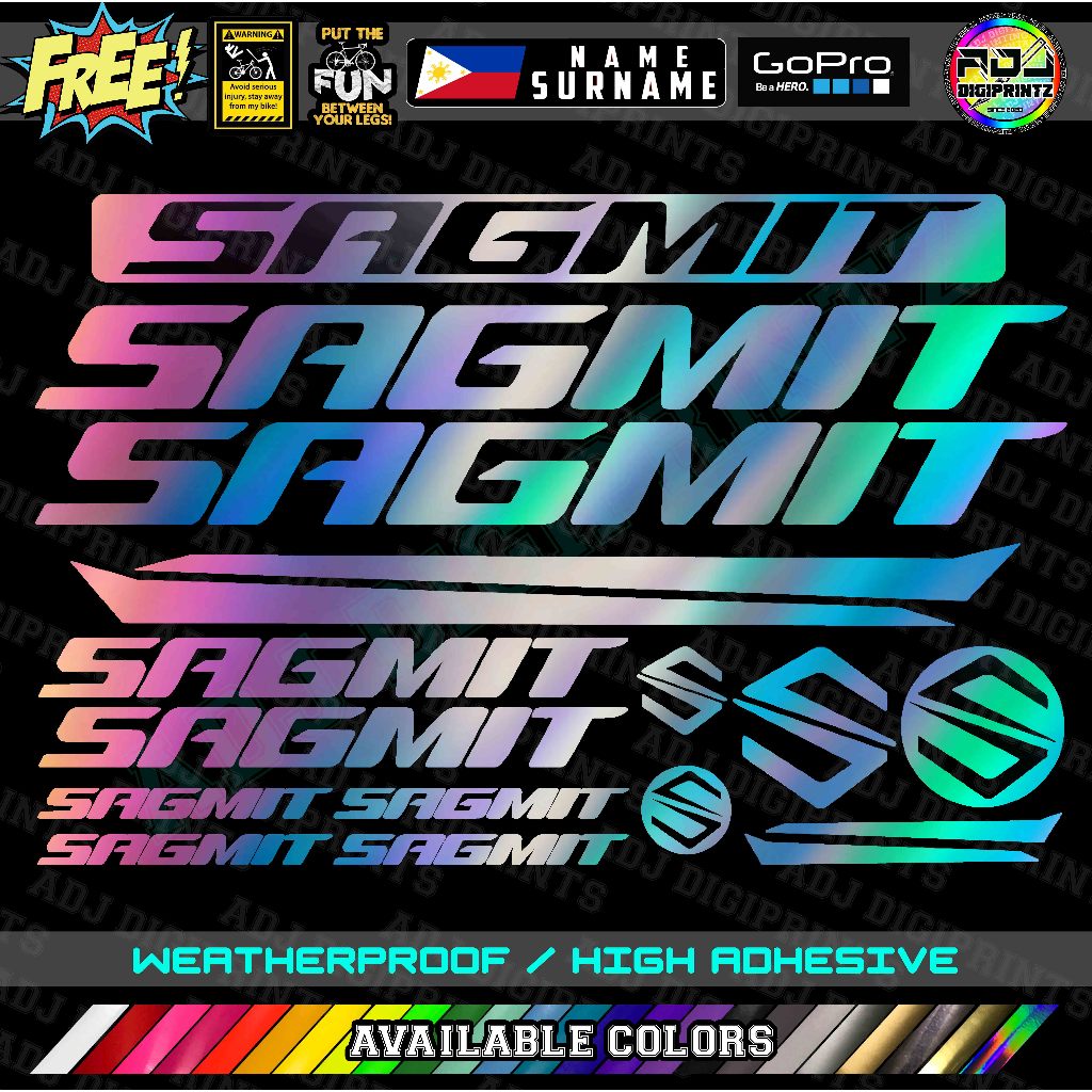 SAGMIT Bike Frame Set Decals Stickers MTB SPECIAL COLOR VINYL | Shopee ...