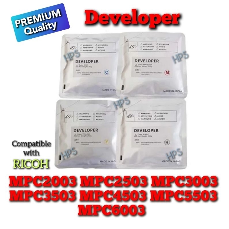 DEVELOPER CMYK 250g Comaptible with for Ricoh Aficio MPC2003 C2503 ...