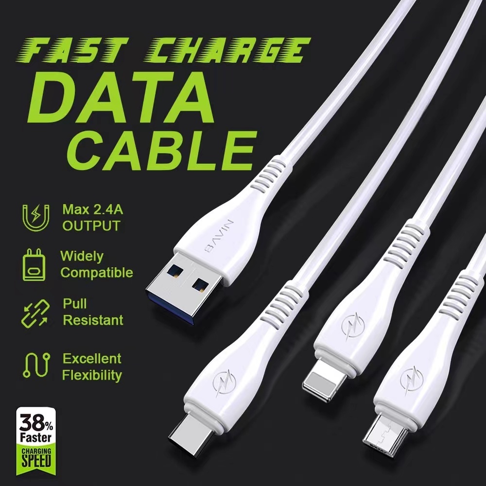 CB195 BAVIN 2.4A Fast Charging Cable & Data Transfer Cable w/ 1 Meter ...