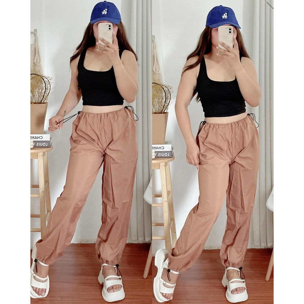 BUY 1 GET 1 adjustable jogger plain pants casual outfit | Shopee ...