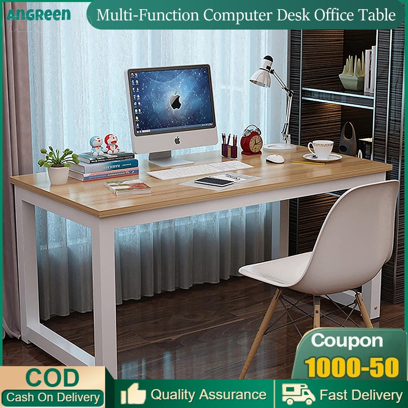 Multi-Function Computer Desk Office Table Modern Simple Solid Wood ...