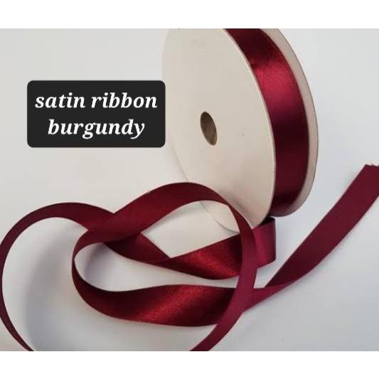 BURGUNDY Satin Ribbons Double Edge | Shopee Philippines