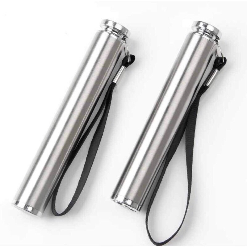 Stainless steel Led flashlight w/Laser 1xAA Battery #922 | Shopee ...
