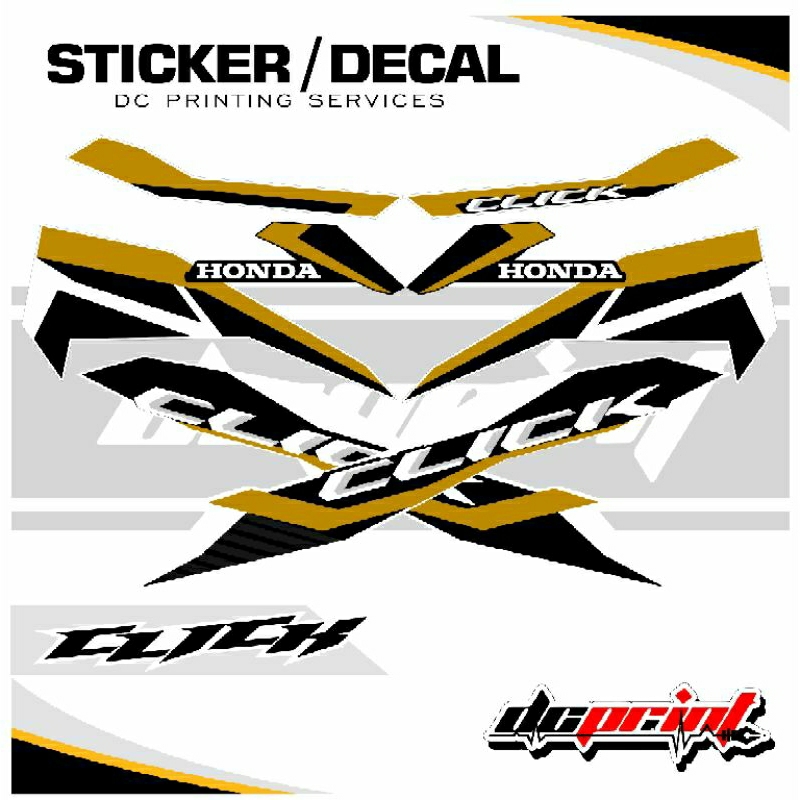 Honda Click V3 - Stock Decal - Glossy Finish Sticker | Shopee Philippines