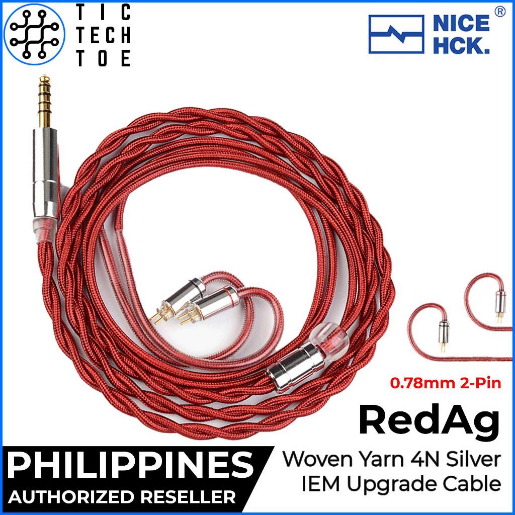 NICEHCK RedAg 4N Pure Silver Copper Shield Woven Yarn Braided Earphone ...