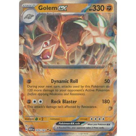 Golem ex - 076/165 - Ultra Rare Scarlet & Violet 151 Singles | Shopee ...