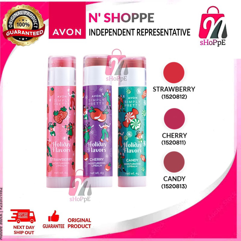 Avon Simply Pretty Lip Balm 4g (Magic, Dew Kiss, Smoothies, Holiday Flavor) | Shopee Philippines