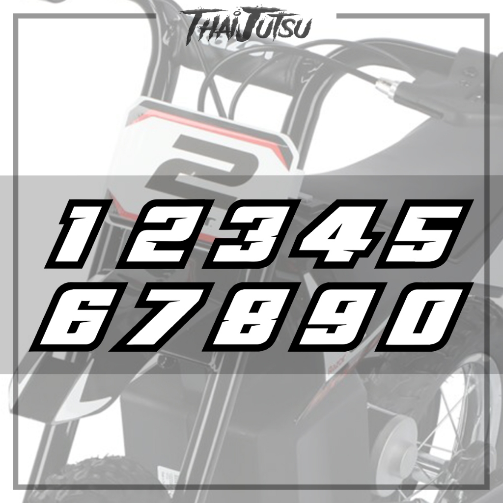 RACING NUMBERS | 02 DESIGN | 3.5" ( VINYL CUT-OUT STICKER DECALS ...