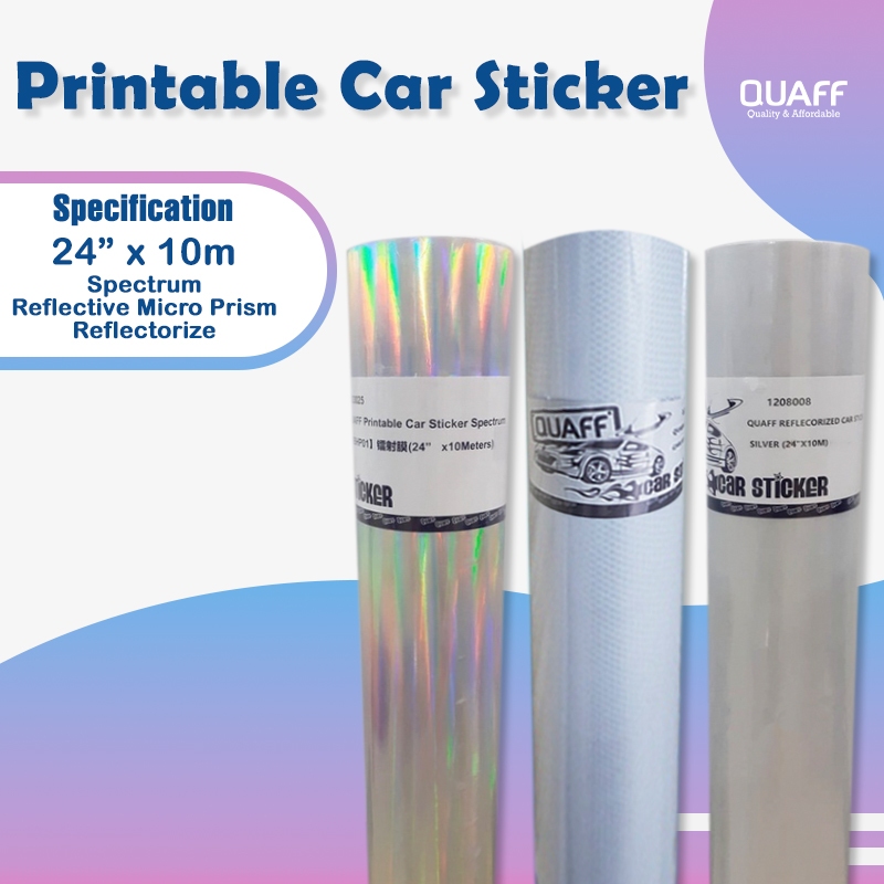 1 Roll Quaff Printable Car Sticker Spectrum/ Reflectorized/ Reflective ...