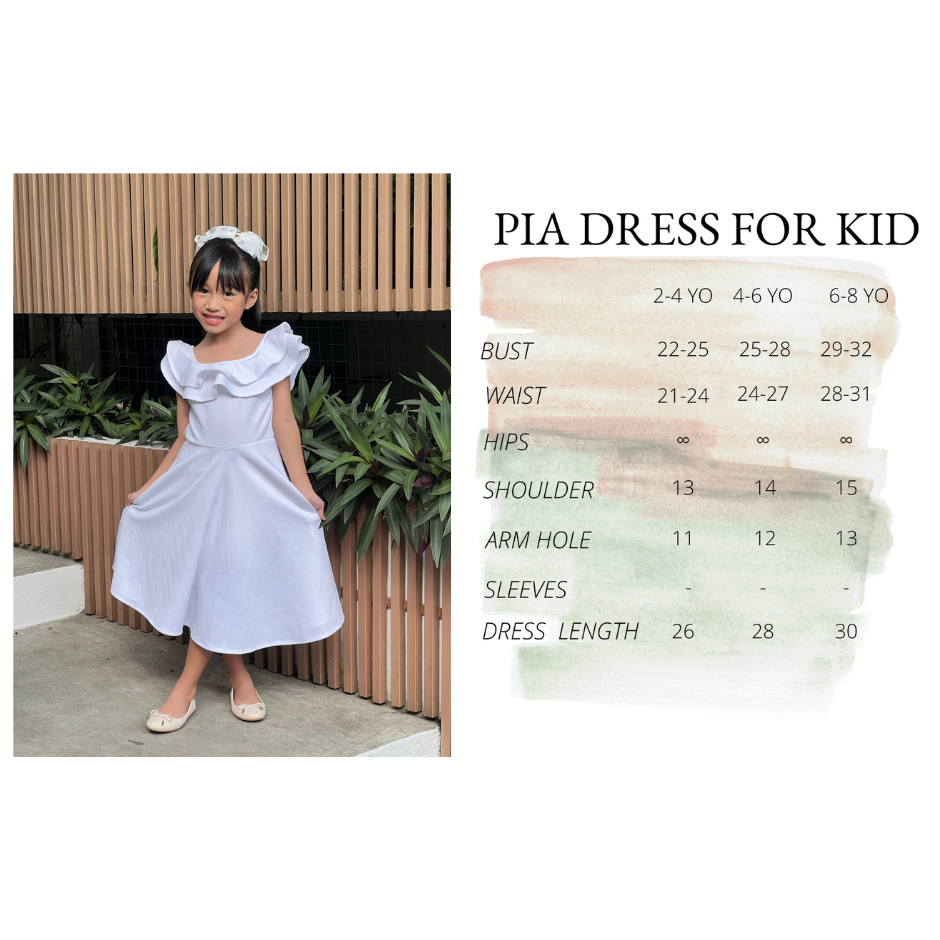 PIA FORMAL DRESS FOR KIDS FOR ENTOURAGE FLOWER GIRL | Shopee Philippines