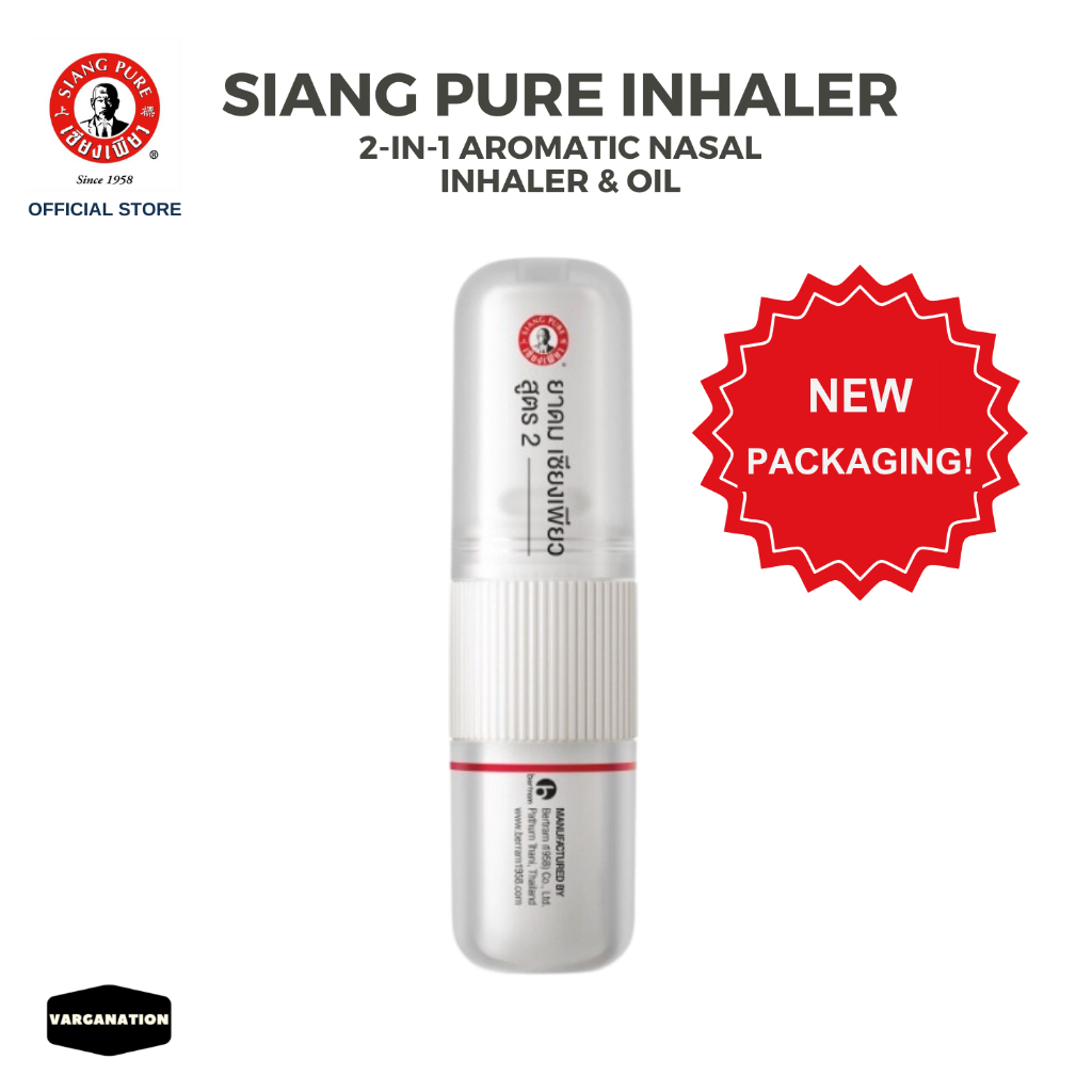 Siang Pure Inhaler and Oil 2 In 1 From Thailand for Nasal Congestion ...