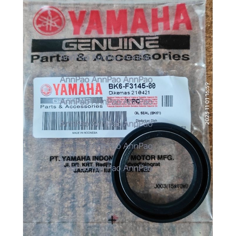 Fork Oil Seal ( Oil seal *BK6 ) For YAMAHA R15 v3 , MT15 , MT03 ...