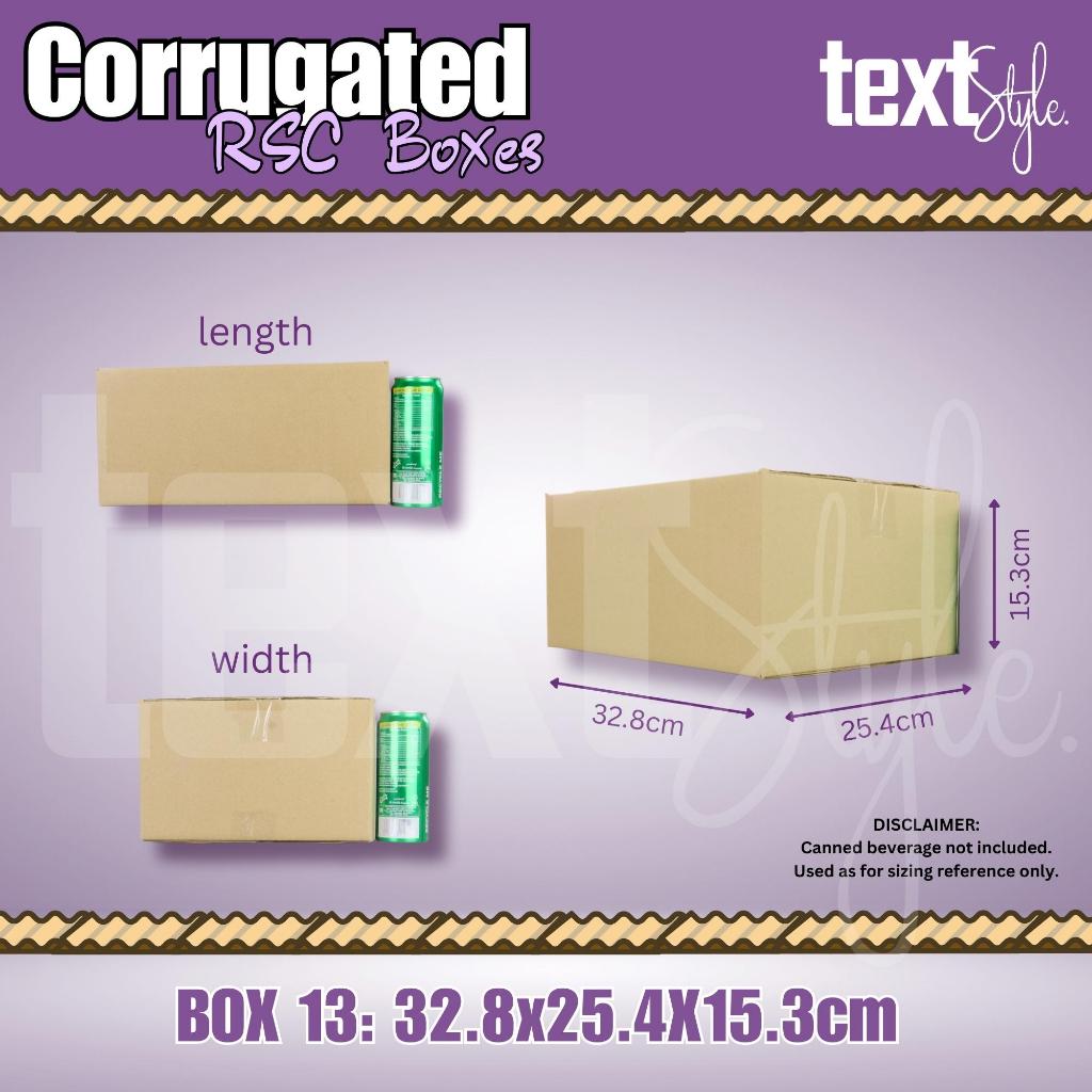 Textstyle (16 Sizes Available) Corrugated Box RSC Box Shipping Box ...