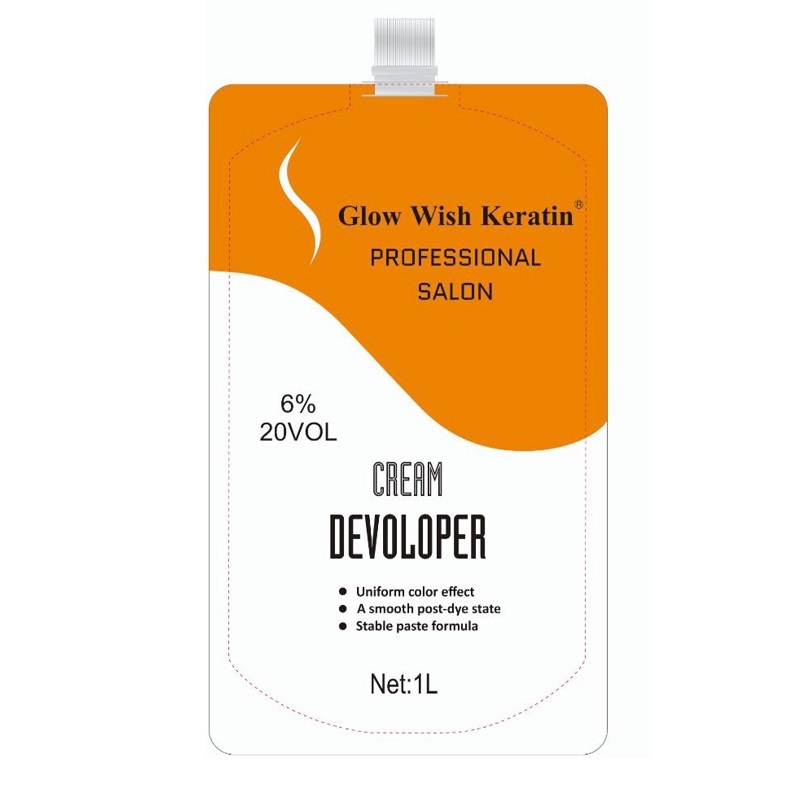 Glow Wish Keratin Oxidizing Developer Hydrox Oxidizer Cream Peroxide ...