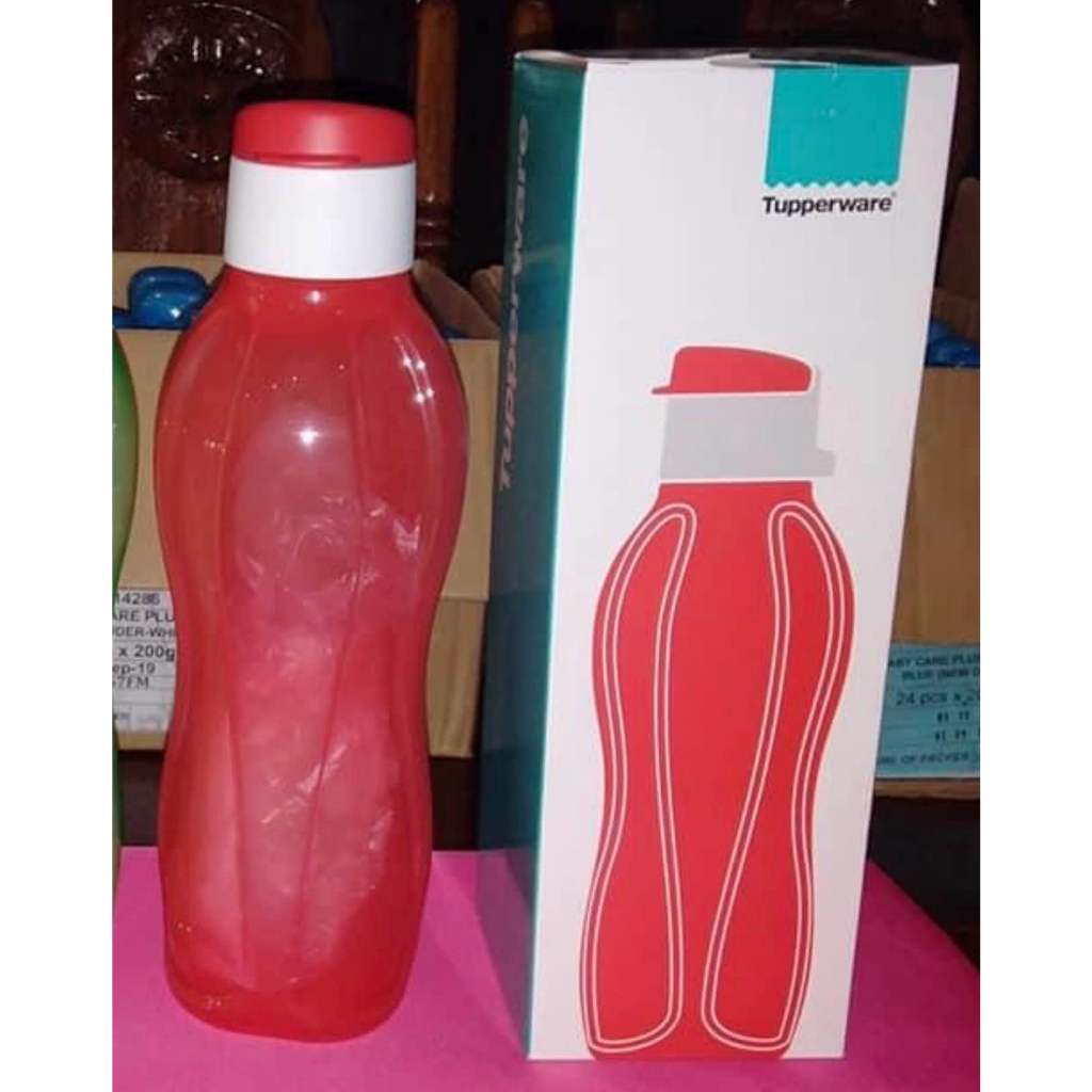 1L Water Bottle Eco Bottle RED with sipper seal tupperware tumbler ...