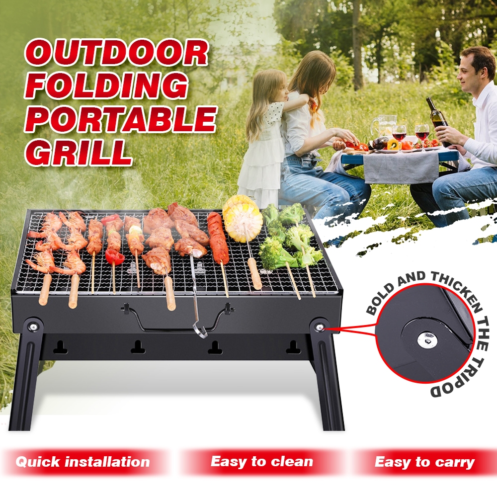 Smokeless Barbeque Grill Stainless Black BBQ Go-Anywhere Compact ...