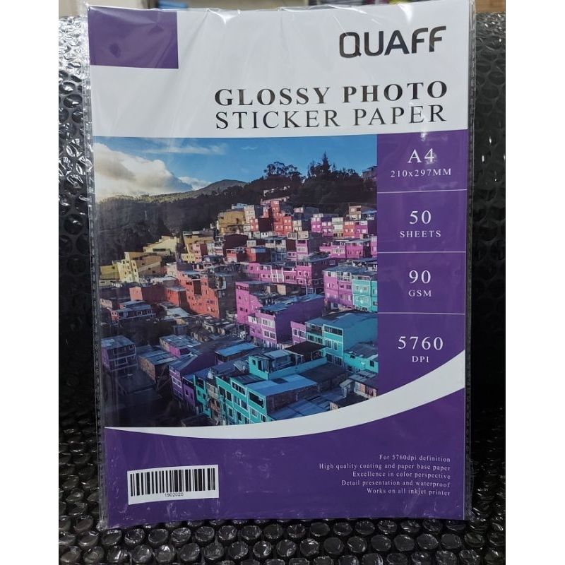QUAFF PHOTO STICKER 90GSM/135GSM A4 SIZE 50SHEETS PER PACK | Shopee ...