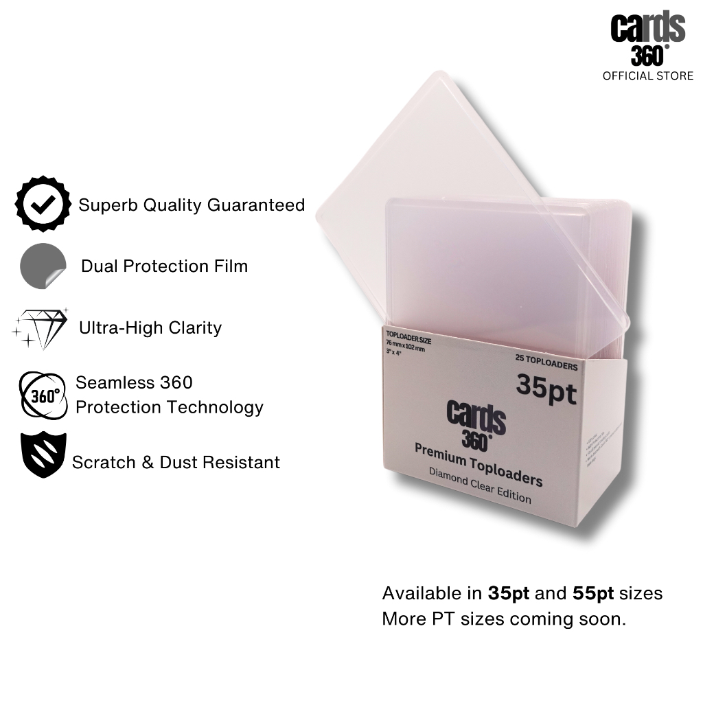 Cards 360 Premium Toploaders Diamond Clear Edition | 35pt 55pt | Shopee Philippines