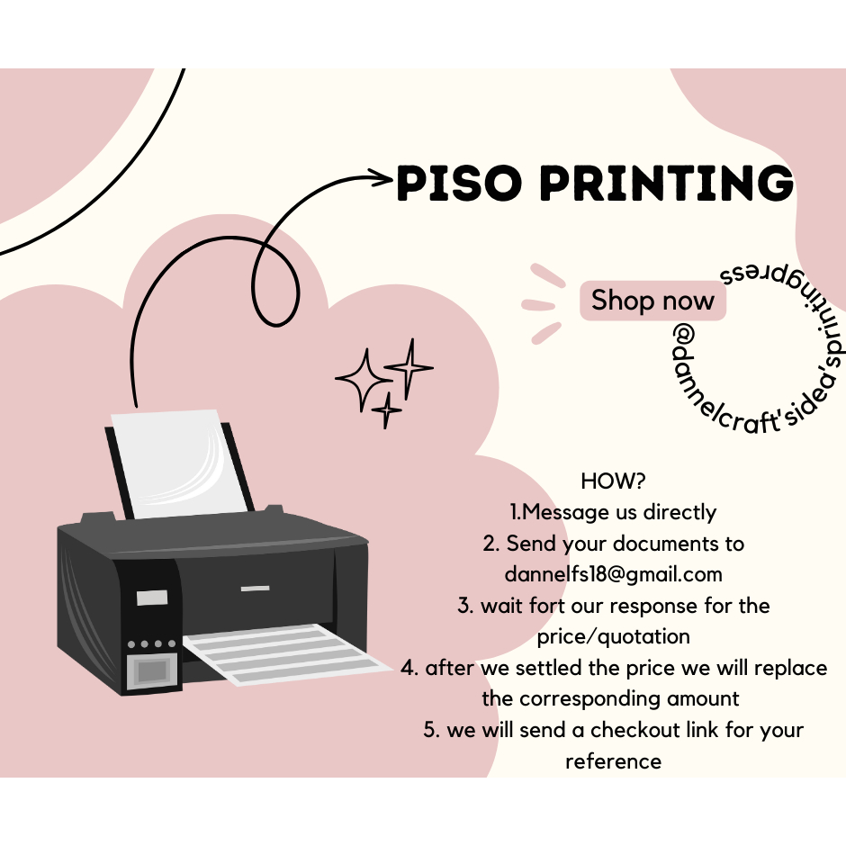 Piso Print/Printing Documents Services | Shopee Philippines