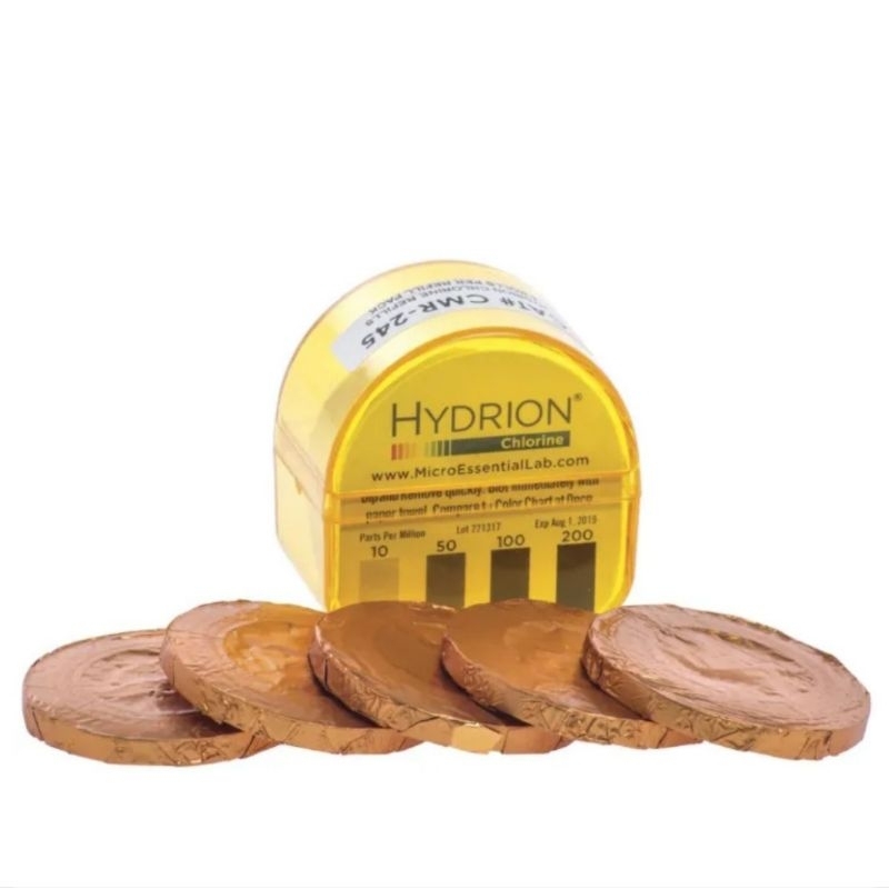 Hydrion Chlorine Test Strips 5 Rolls with Free Color Chart REFILL ONLY ...