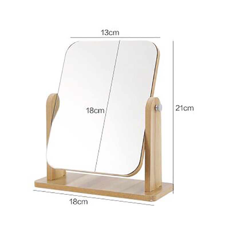 Shopware Wooden Mirror Portable Adjustable Table Desk Mirror Bathroom ...