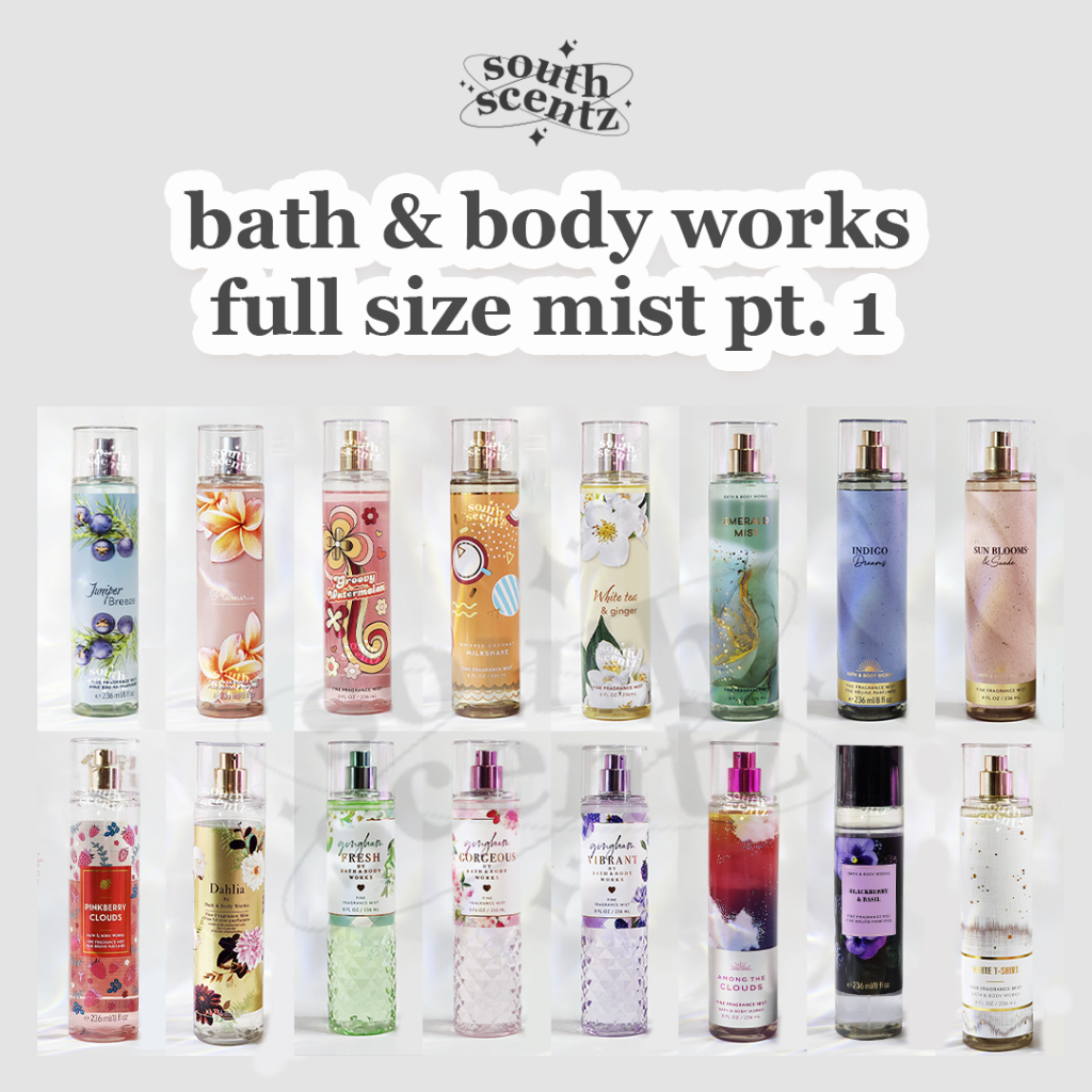 Authentic Bath & Body BBW Works Body Mist Full Size 236mL SouthScentz ...