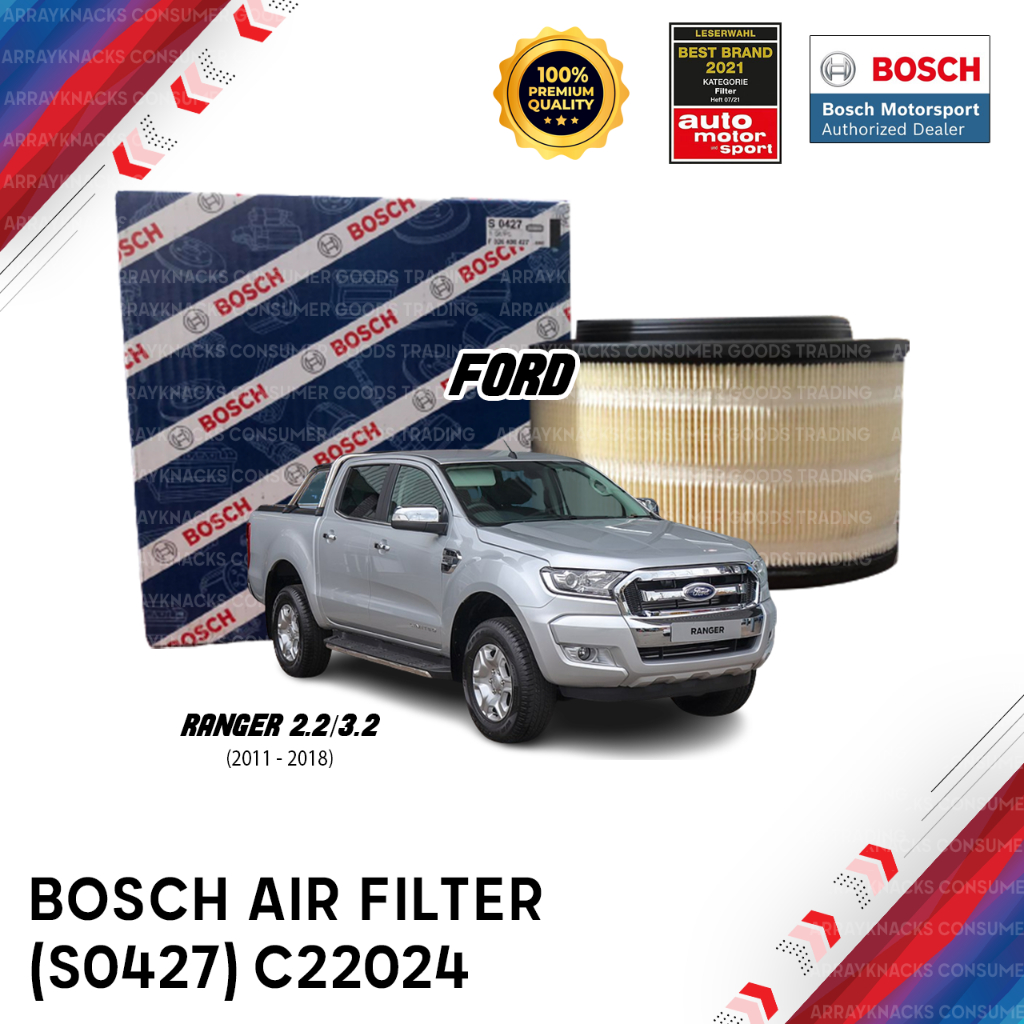 Bosch Air Filter C22024 (A-482) for FORD Ranger 2.2/3.2 (2011 - 2018) | Shopee Philippines